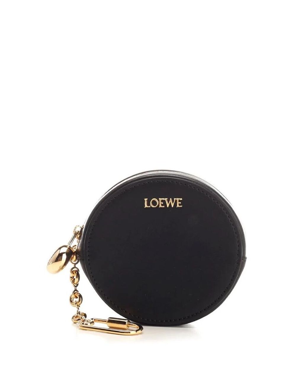Loewe Pebble Cookie Calfskin Key Holder in Black | Lyst