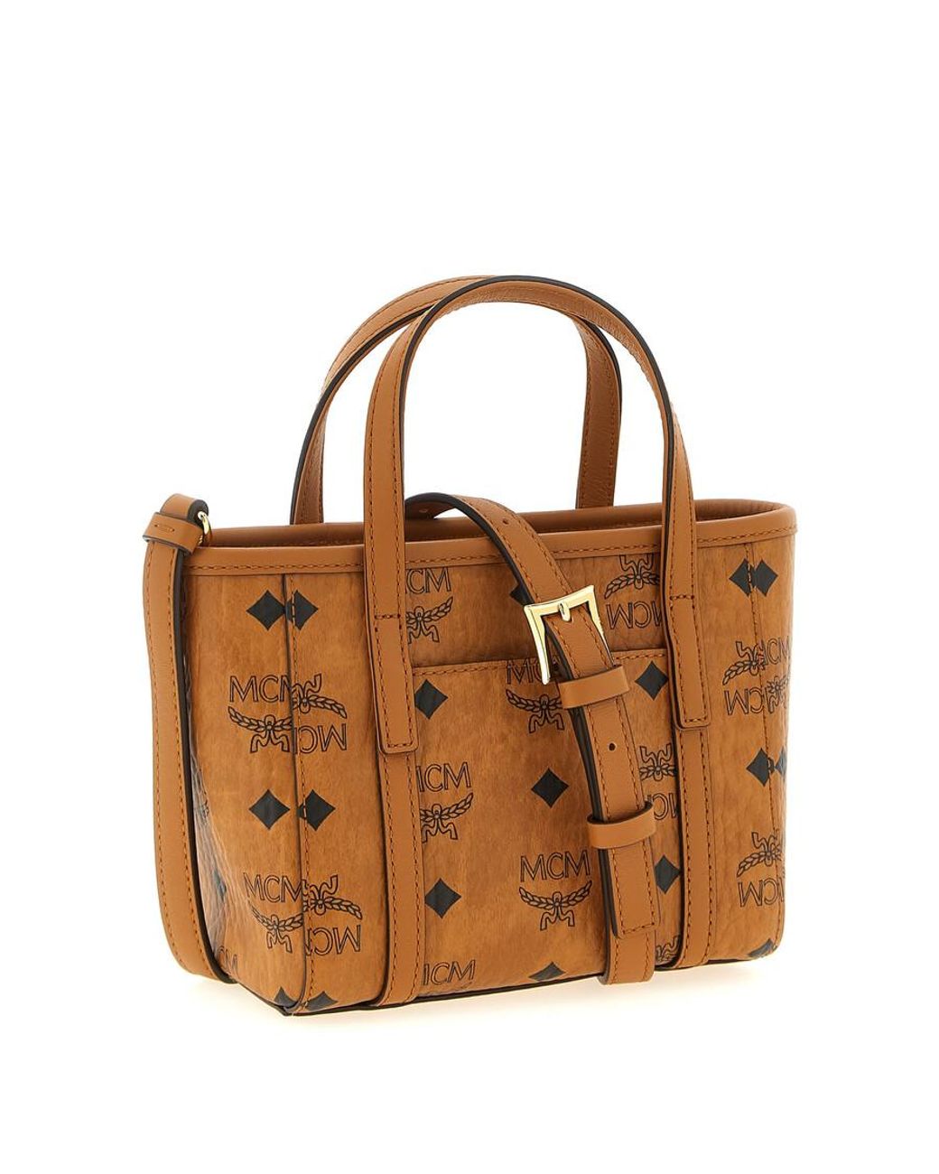 MCM Toni X-Mini Shopping Bag in Brown | Lyst