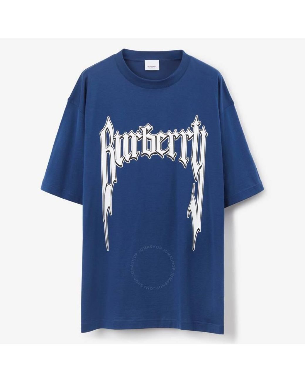 Burberry Graphic Logo-Short-Sleeve T-Shirt in Blue for Men | Lyst