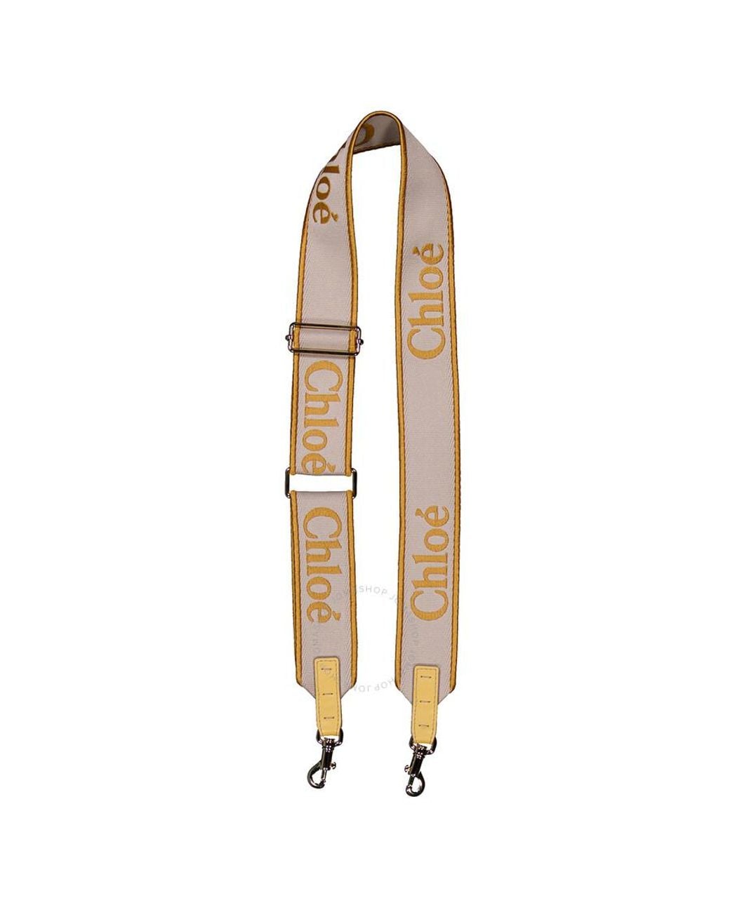 Chloé Logo Canvas Adjustable Bag Strap in Metallic | Lyst UK