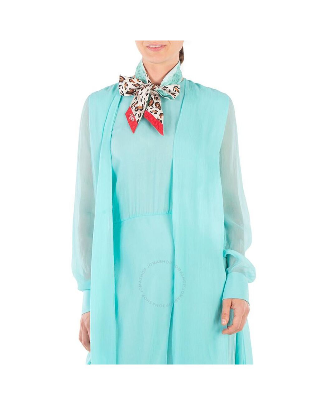 Fendi Animal Print Wrappy Silk Bandeau in Metallic | Lyst UK