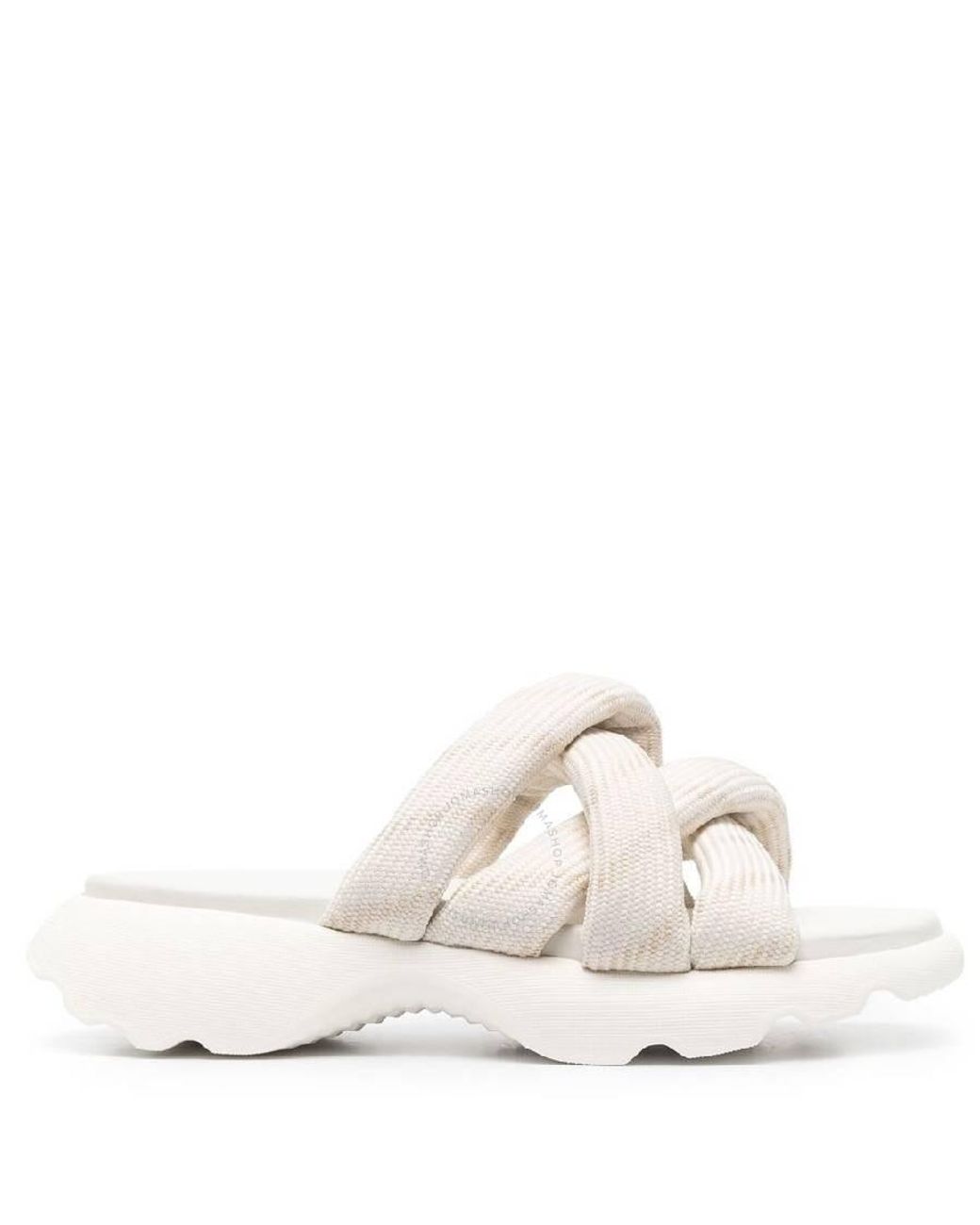 Moncler Cross-Over Rope Strap Sandal, Brand Size 37 (Us in White | Lyst
