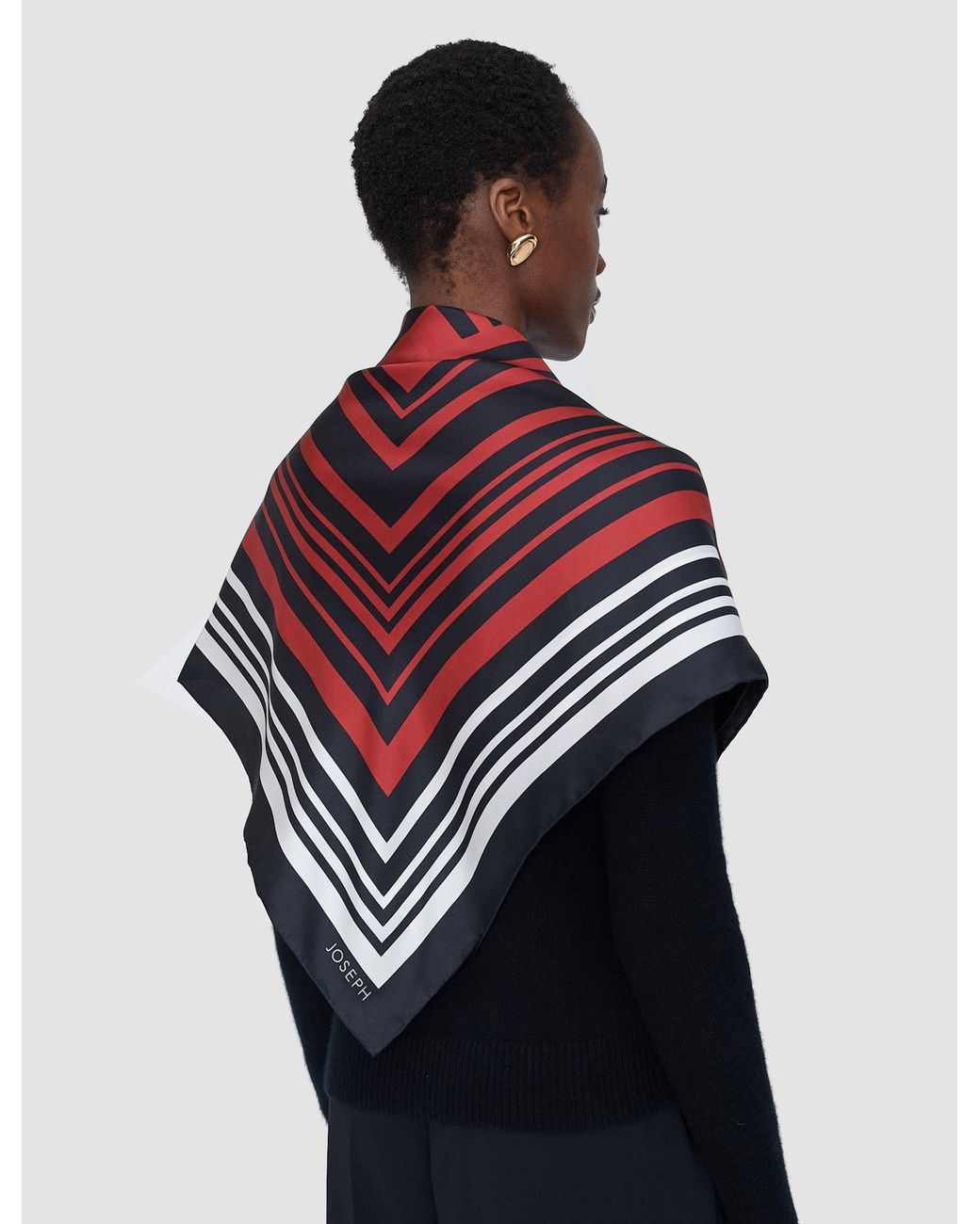 JOSEPH Lexi Silk Scarf in Red | Lyst UK