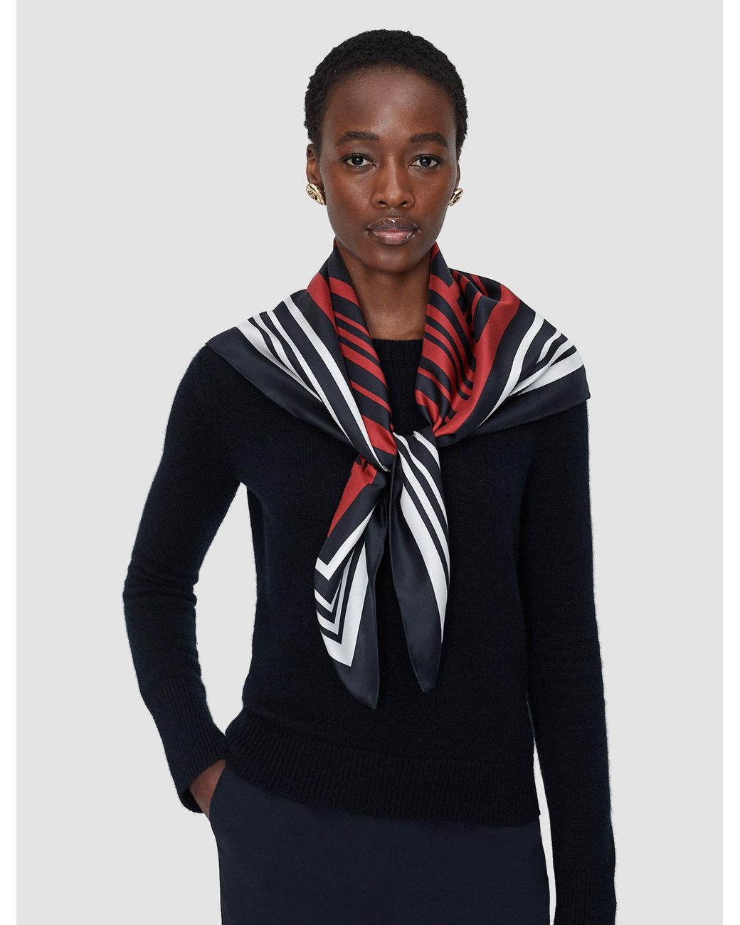 JOSEPH Lexi Silk Scarf in Red | Lyst UK