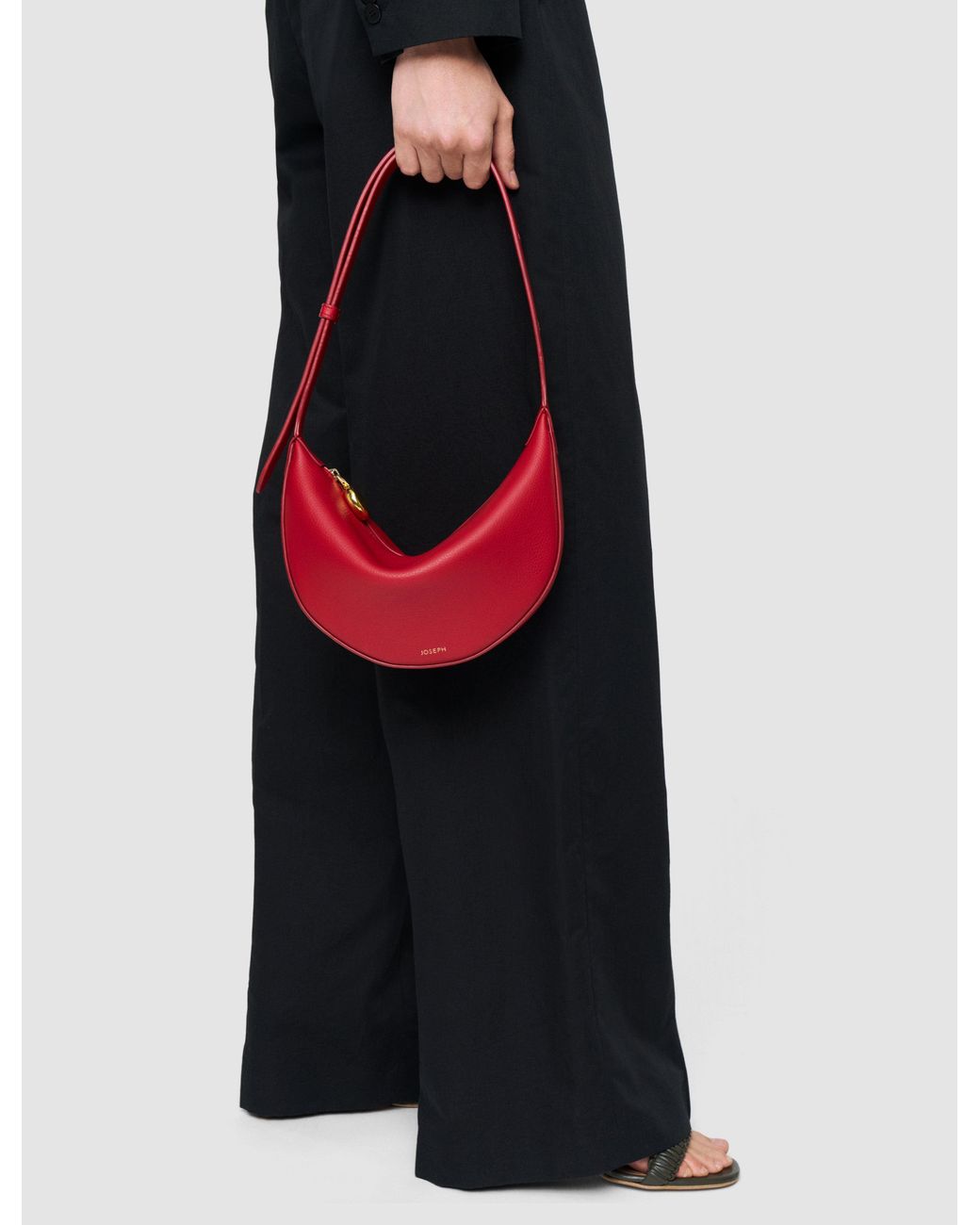 JOSEPH Bean Leather Bag in Red | Lyst UK