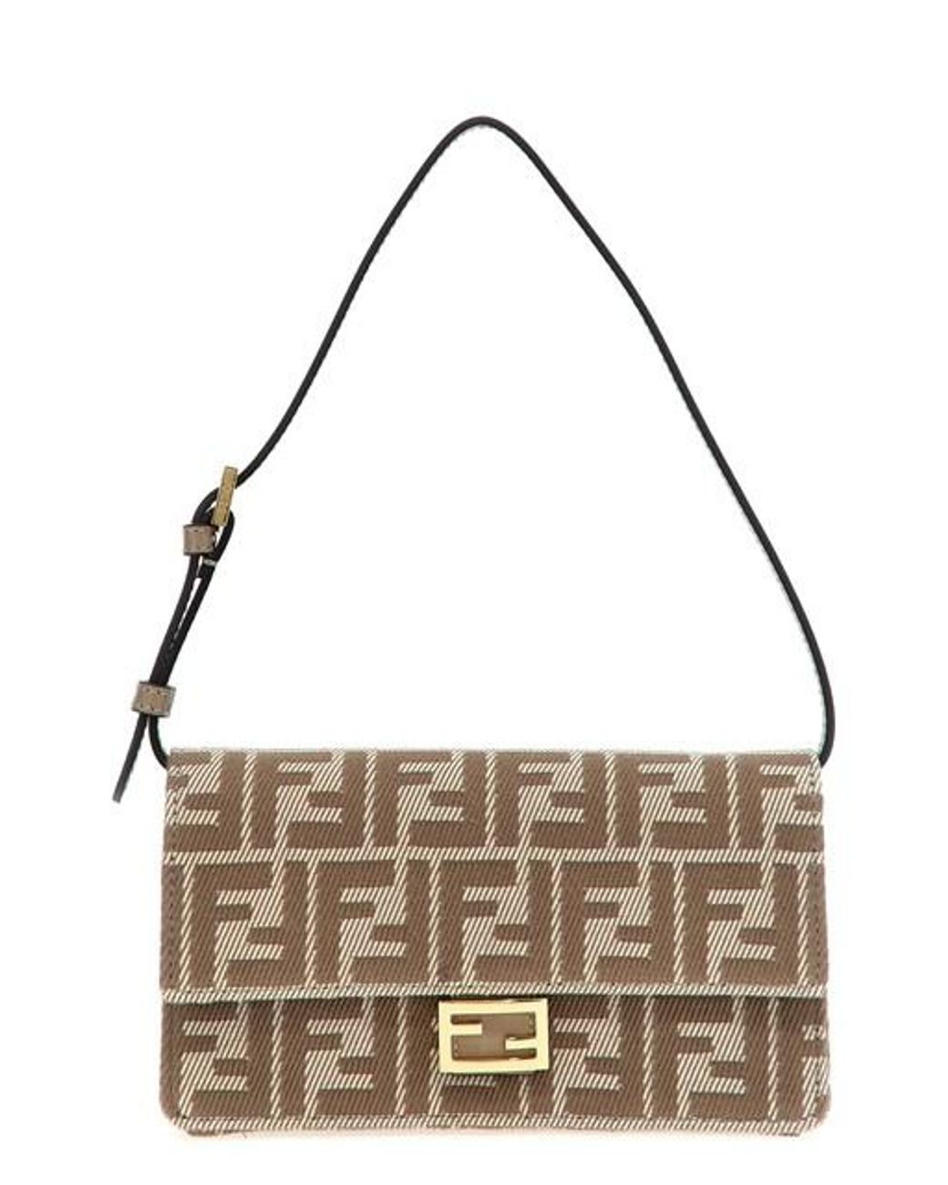 Fendi 'Baguette' Wallet On Chain in Metallic | Lyst