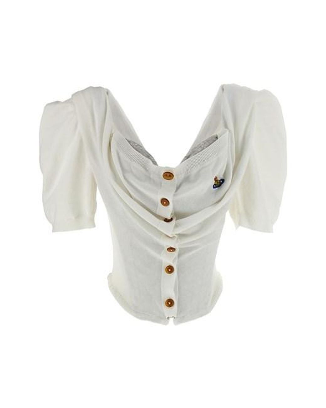 Vivienne Westwood 'Bea Corset' Cardigan in White | Lyst