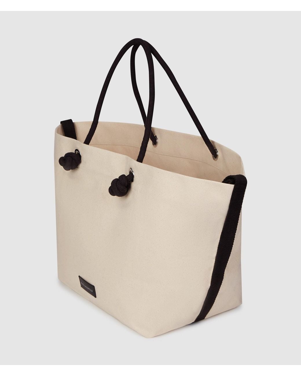 KARL LAGERFELD Hotel Karl Crest Beach Bag in Natural | Lyst