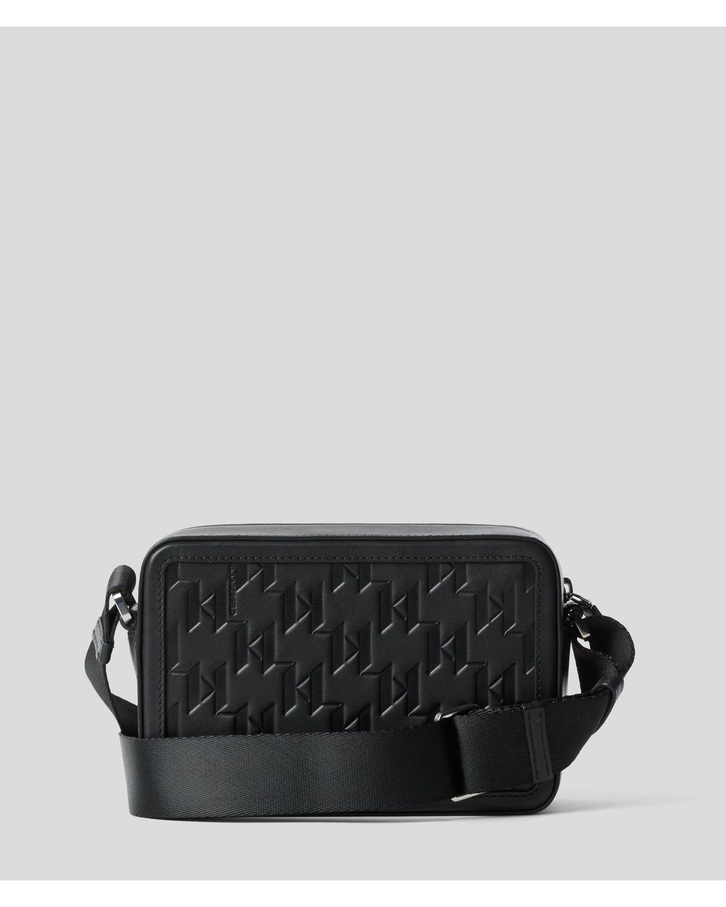 KARL LAGERFELD K/Loom Leather Camera Bag in Black for Men | Lyst UK