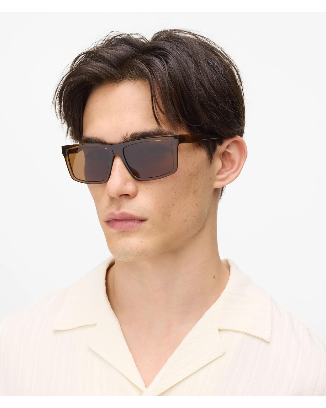 KARL LAGERFELD Logo Rectangular Sunglasses in Natural for Men | Lyst UK