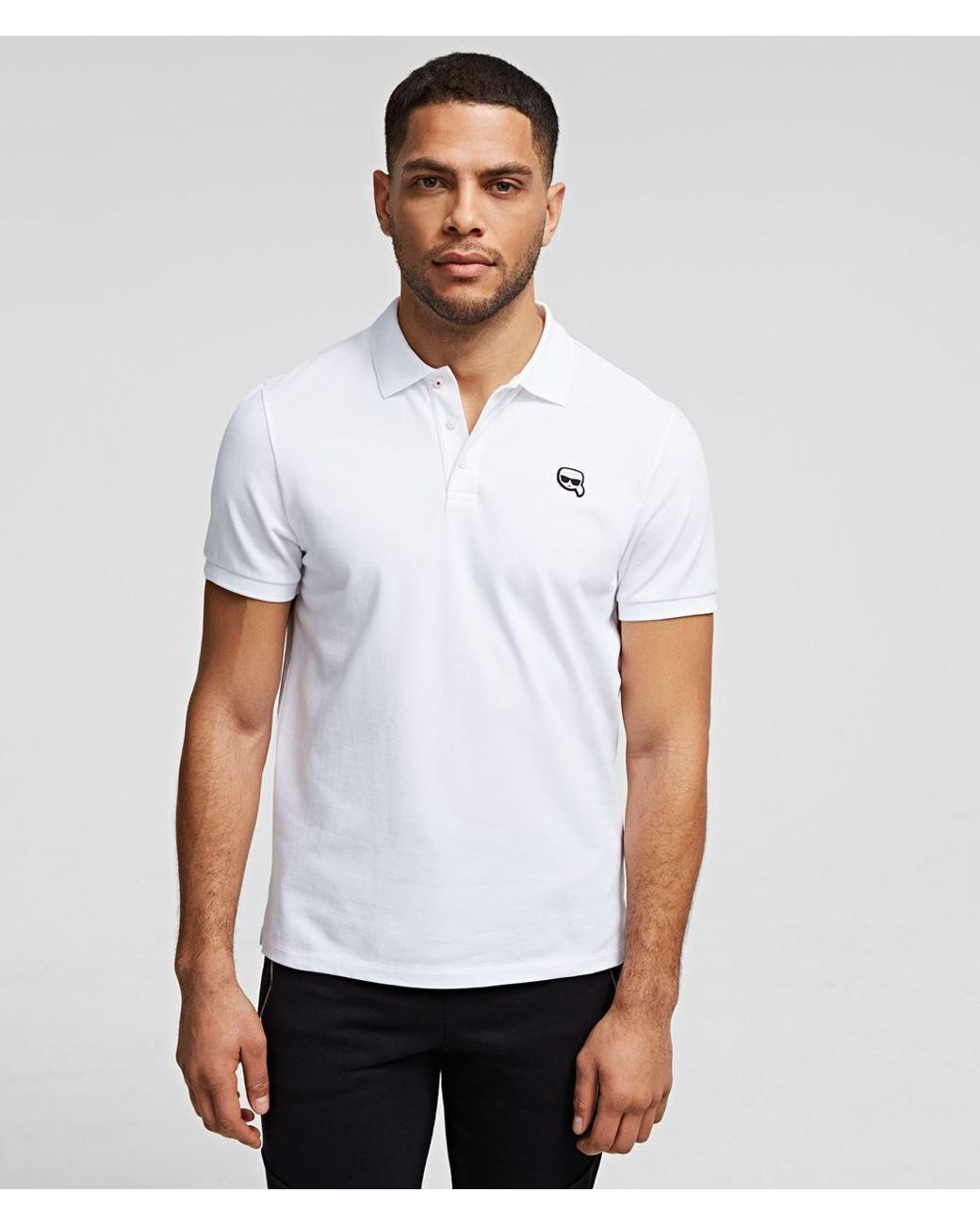 Karl Lagerfeld Cotton Ikonik Polo Shirt in White for Men - Lyst Karl Lagerfeld Cotton Ikonik Polo Shirt in White for Men - Lyst
