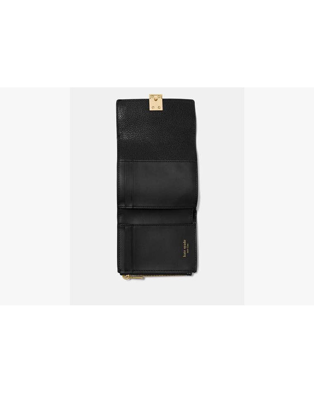 Kate Spade Deco Small Flap Wallet in Black | Lyst