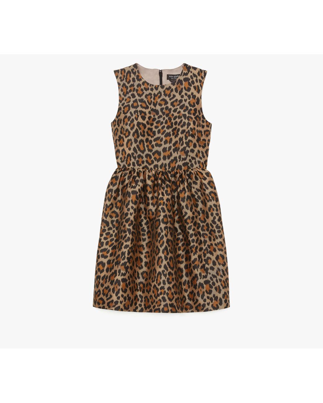 Kate Spade Classic Leopard Brocade Dress in Natural | Lyst UK