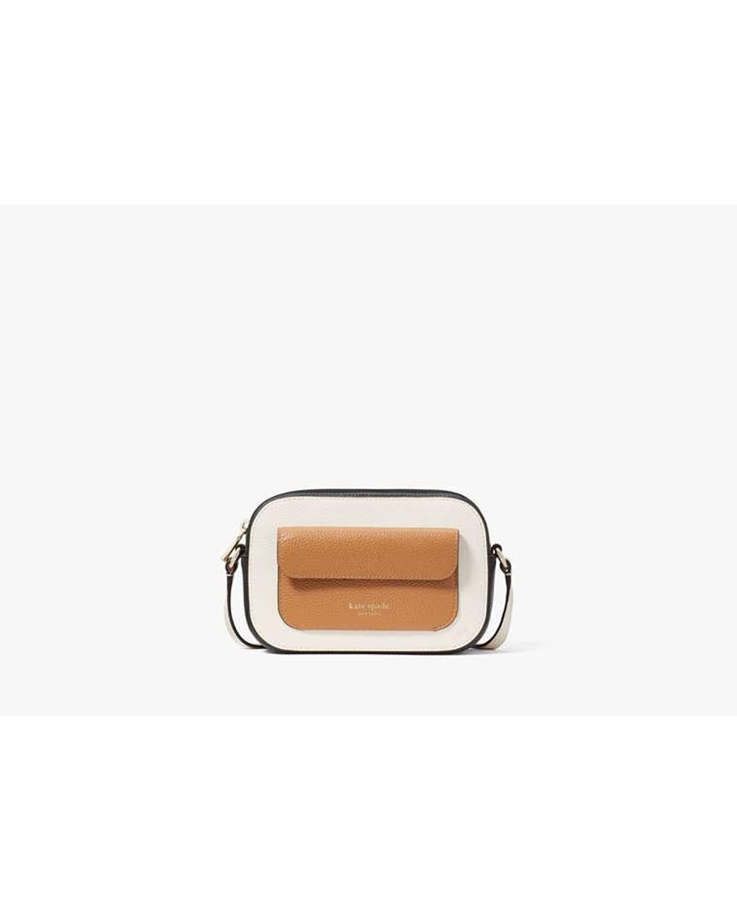 Kate Spade Ava Colorblocked Crossbody, Parchment in Black | Lyst