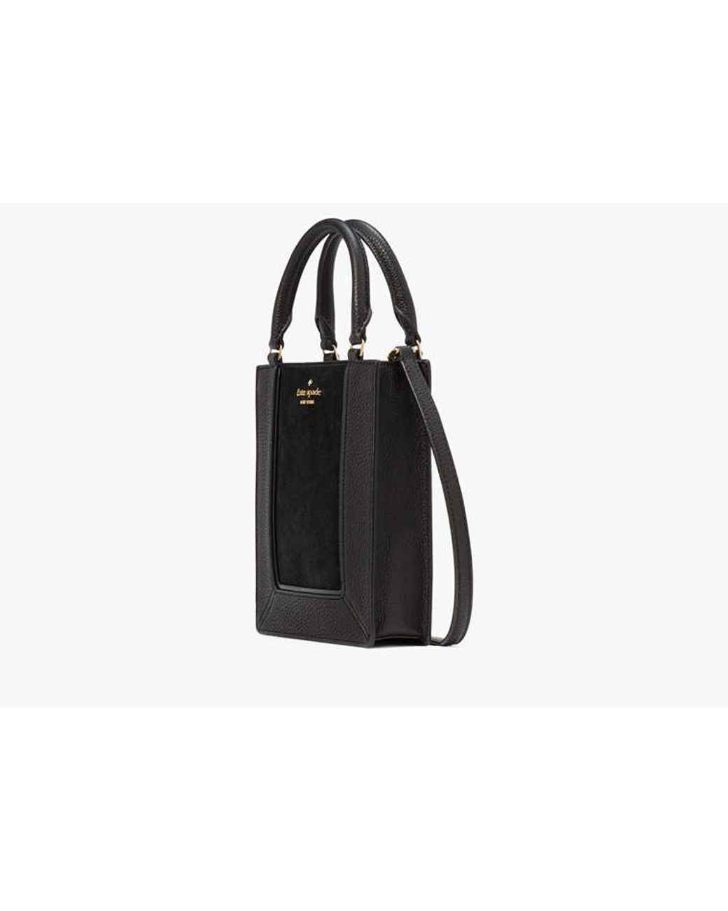 Kate Spade Lena Suede Mini Tote in Black | Lyst