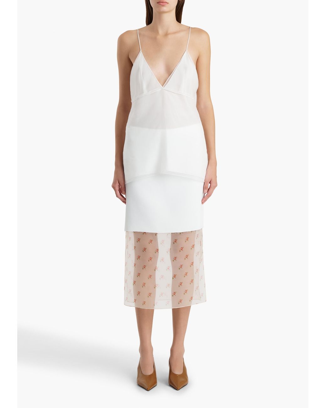 KHAITE Sybil Skirt in White | Lyst