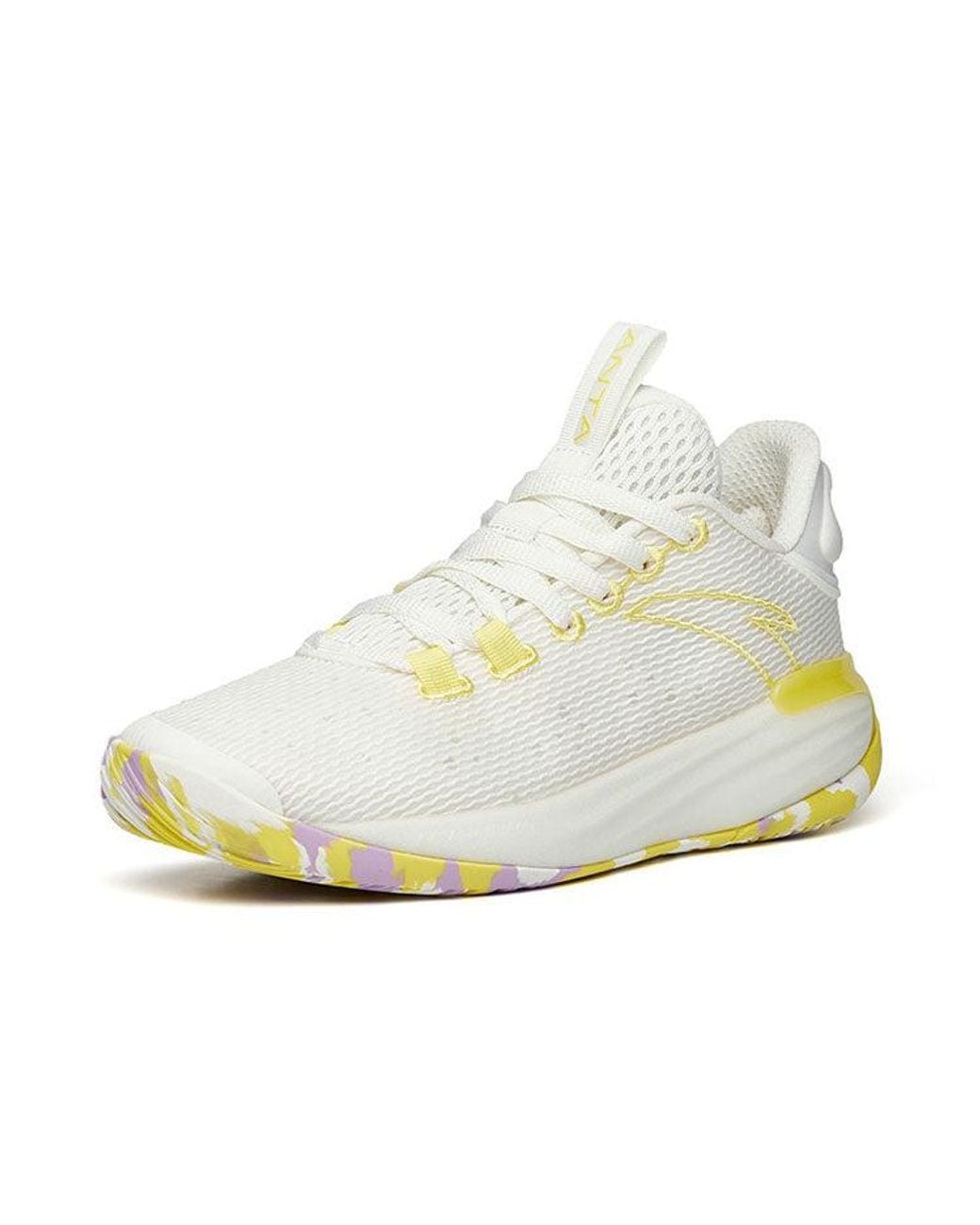 Anta Light Cement Bubble 2 Cushioned Basketball Shoes in White for Men ...