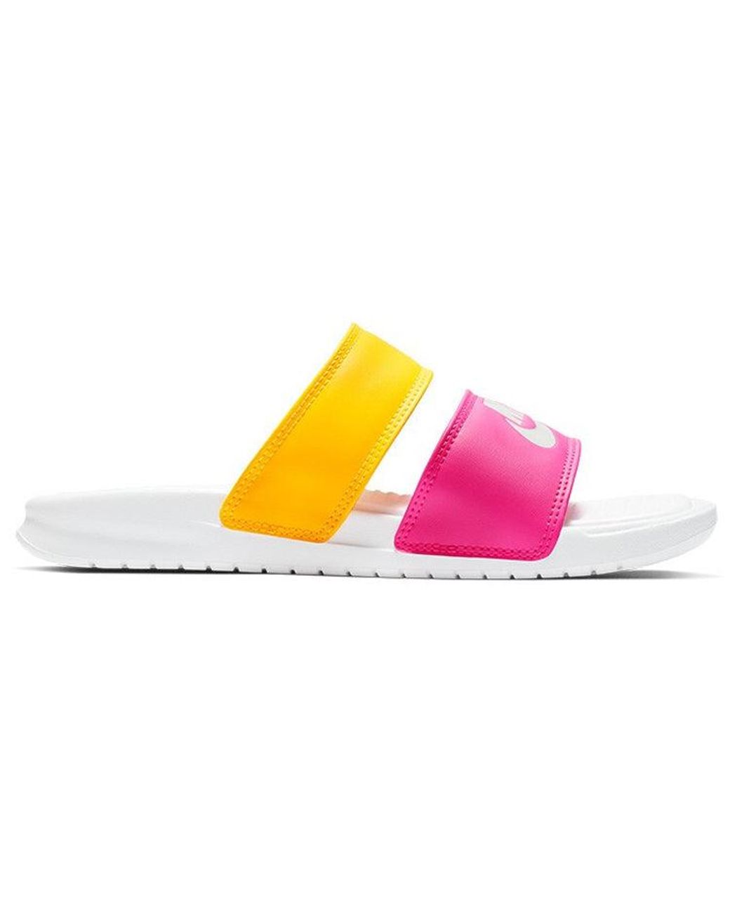Nike (Wmns) Benassi Duo Ultra Slide 'Metallic Summit' in Pink | Lyst