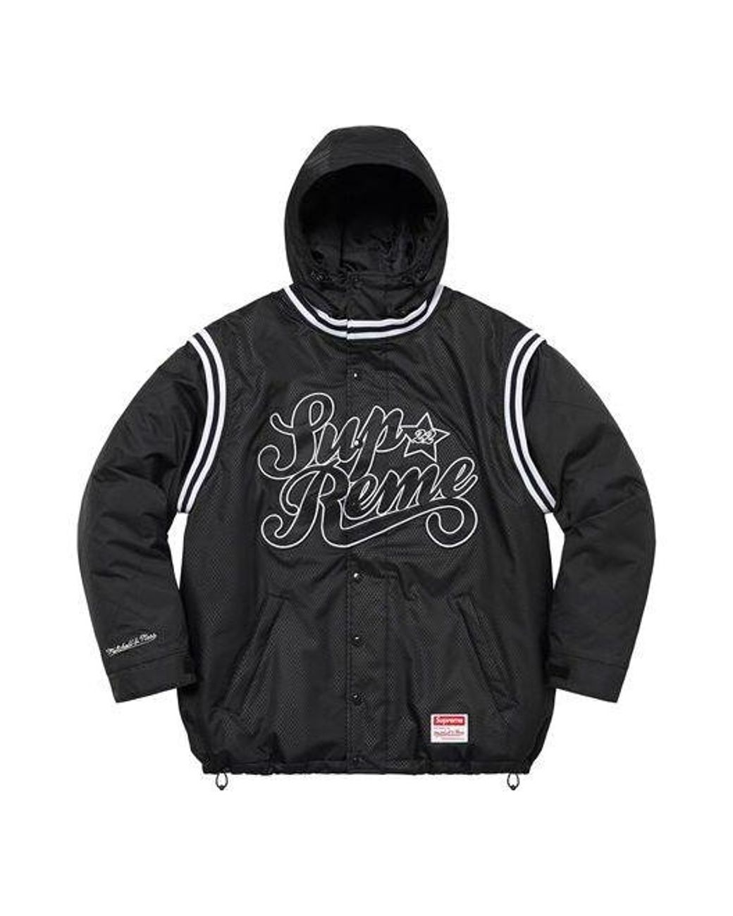 Supreme X Mitchell & Ness Quilted Sports Jacket in Black for Men | Lyst