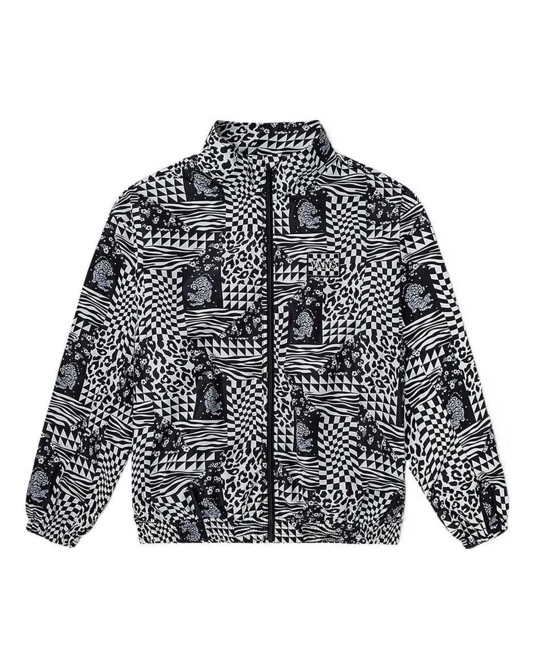 Vans Ss22 Grid Full Print Jacket Couple Style in Black for Men | Lyst