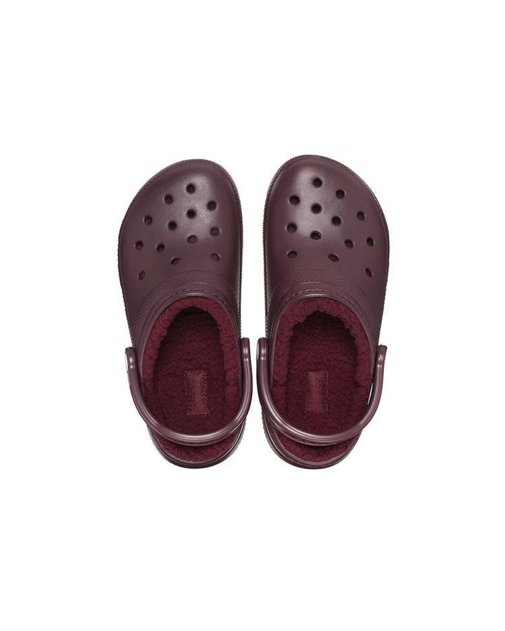 Crocs™ Classic Lined Clogs 'Dark Cherry' in Brown | Lyst