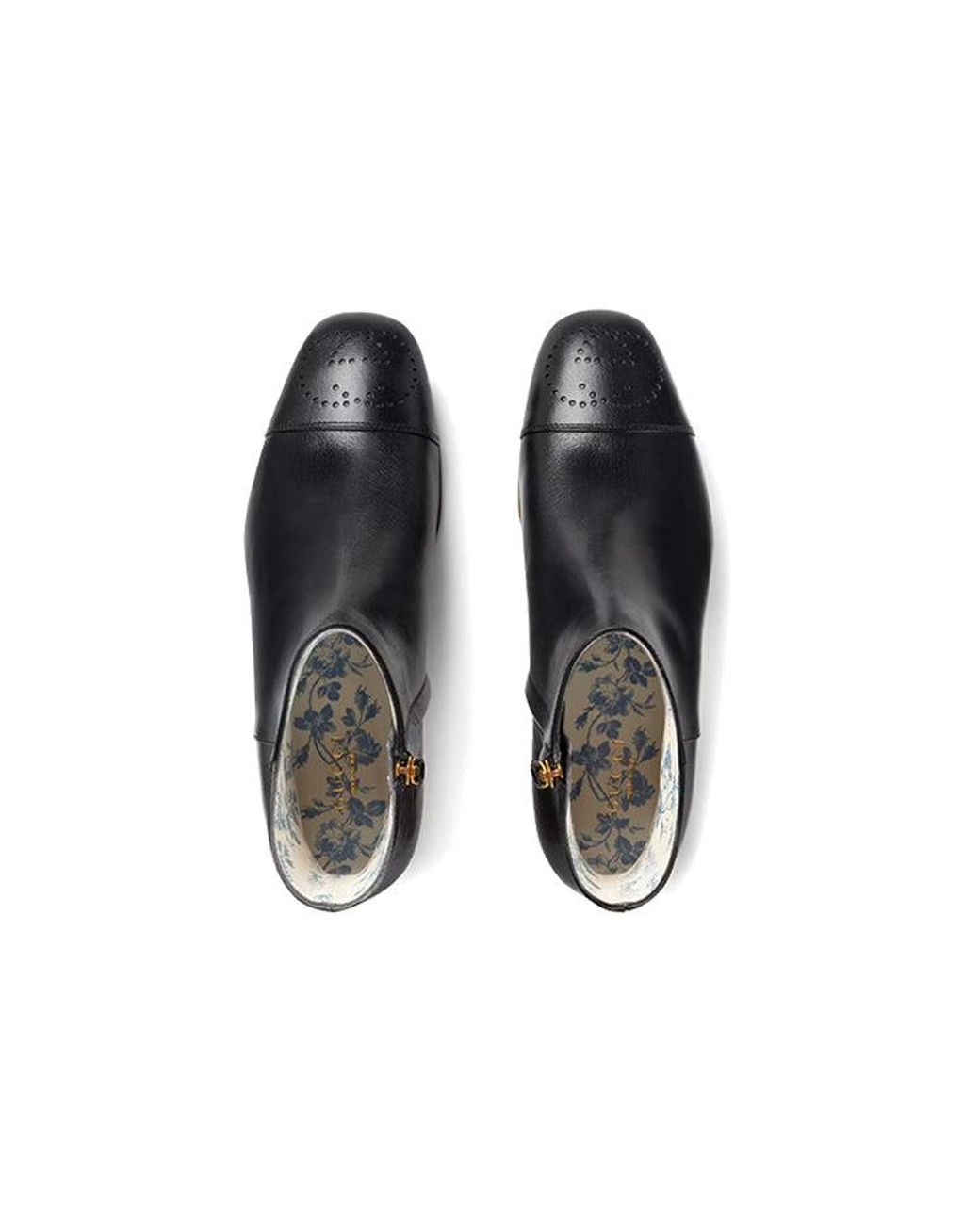 Gucci (Wmns) Goatskin Hills Logo Ankle Boots in Black | Lyst
