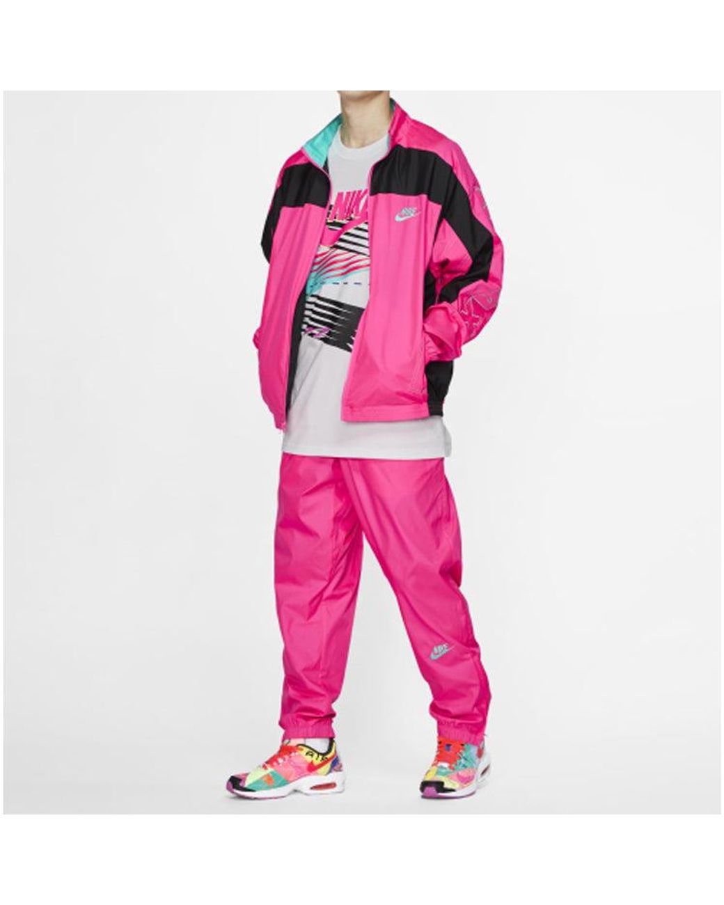 Nike X Atmos Nrg Vintage Patchwork Track Jacket Hyper Jade' in Pink for ...