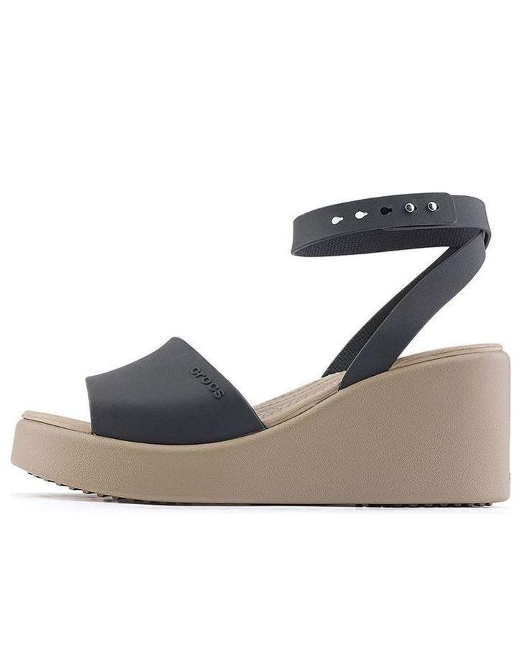 Crocs™ Brooklyn Ankle Strap Wedge Sandals in Blue | Lyst