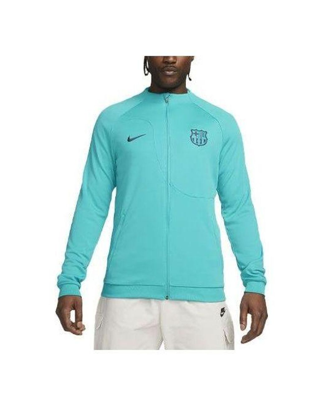 Nike Fc Barcelona Academy Pro Third Knit Jacket 'Thunder' in Blue for ...