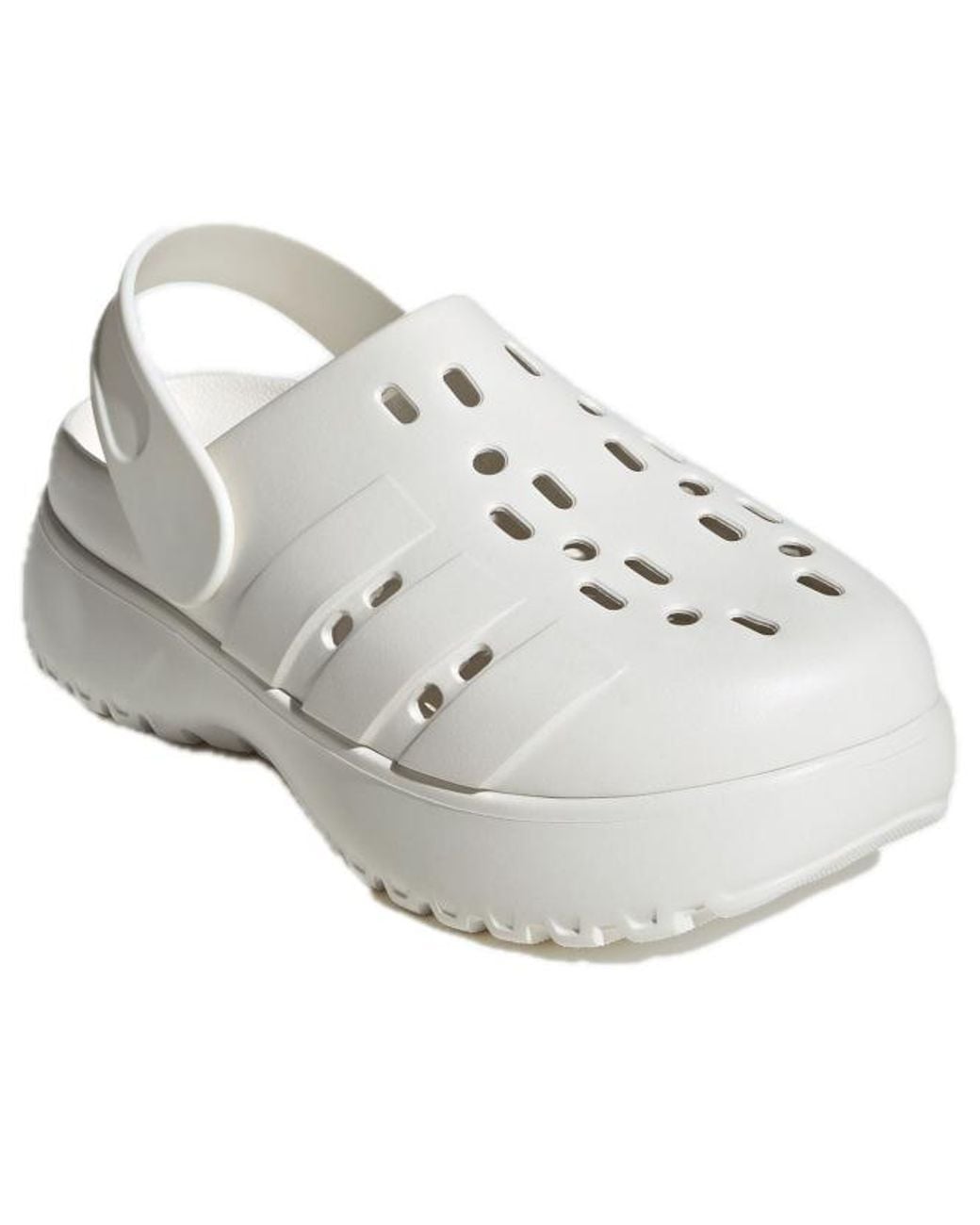 adidas (Wmns) Adilette Clog Platform in White | Lyst