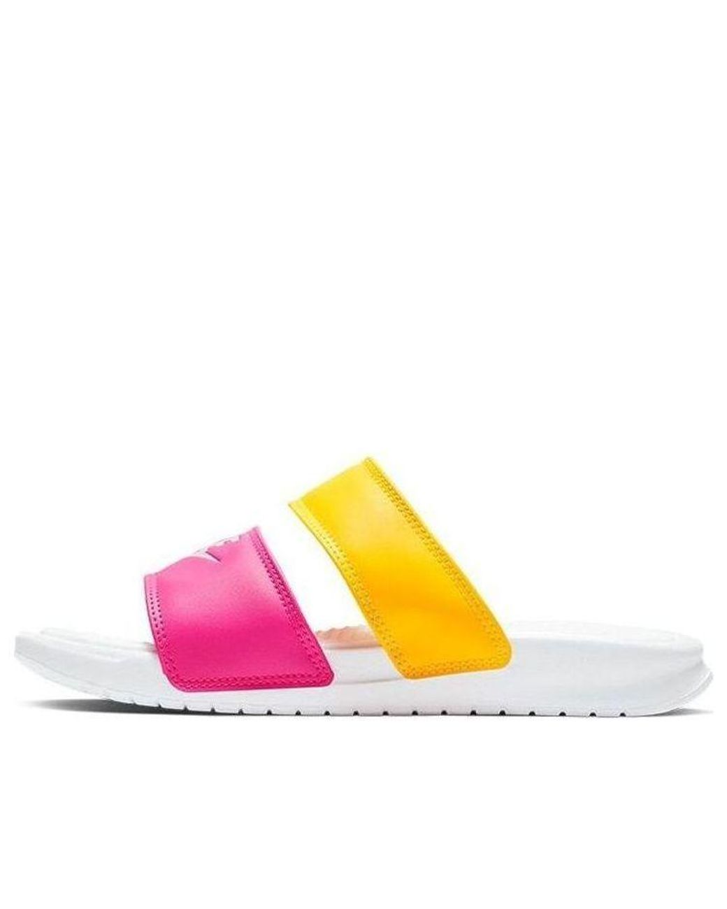 Nike (Wmns) Benassi Duo Ultra Slide 'Metallic Summit' in Pink | Lyst
