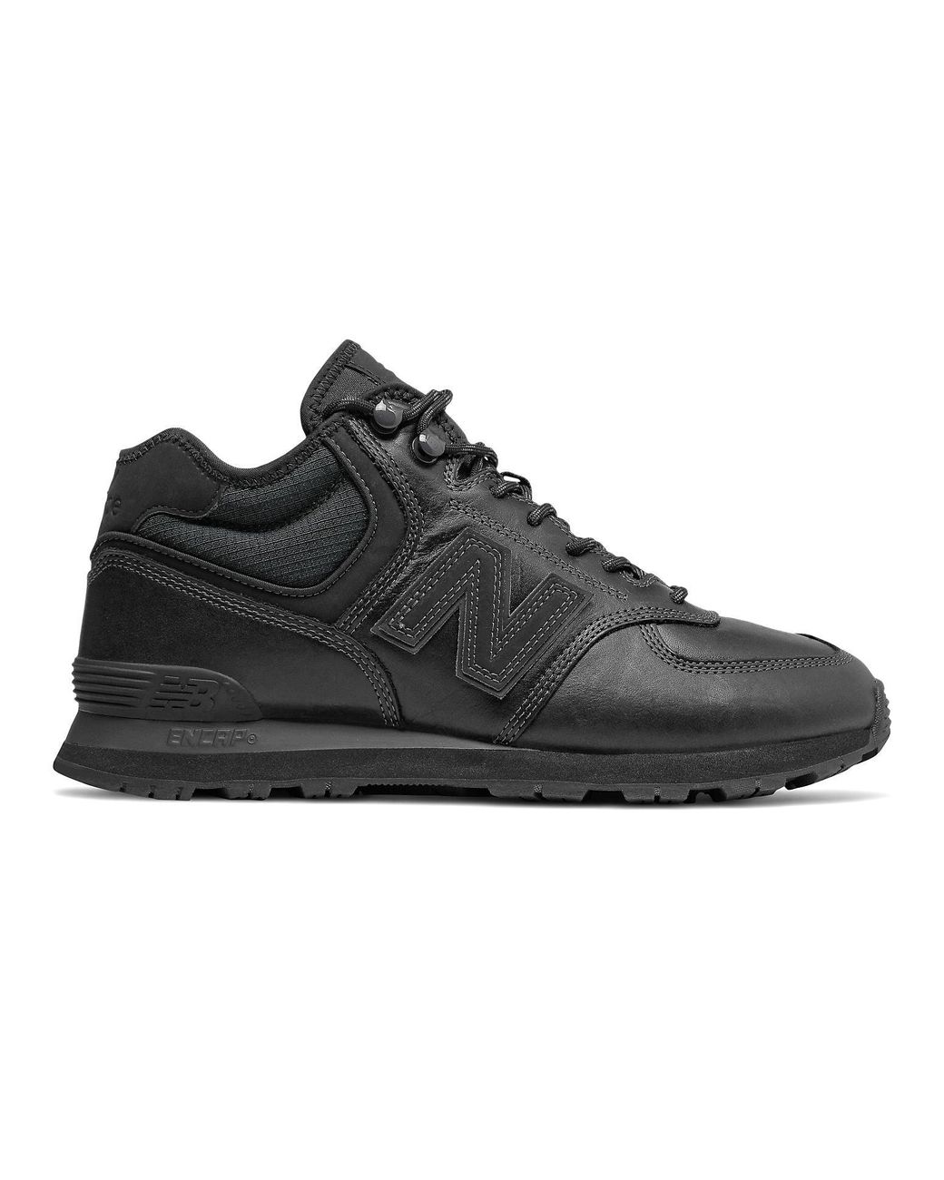New Balance 574 Series Mid in Black for Men | Lyst
