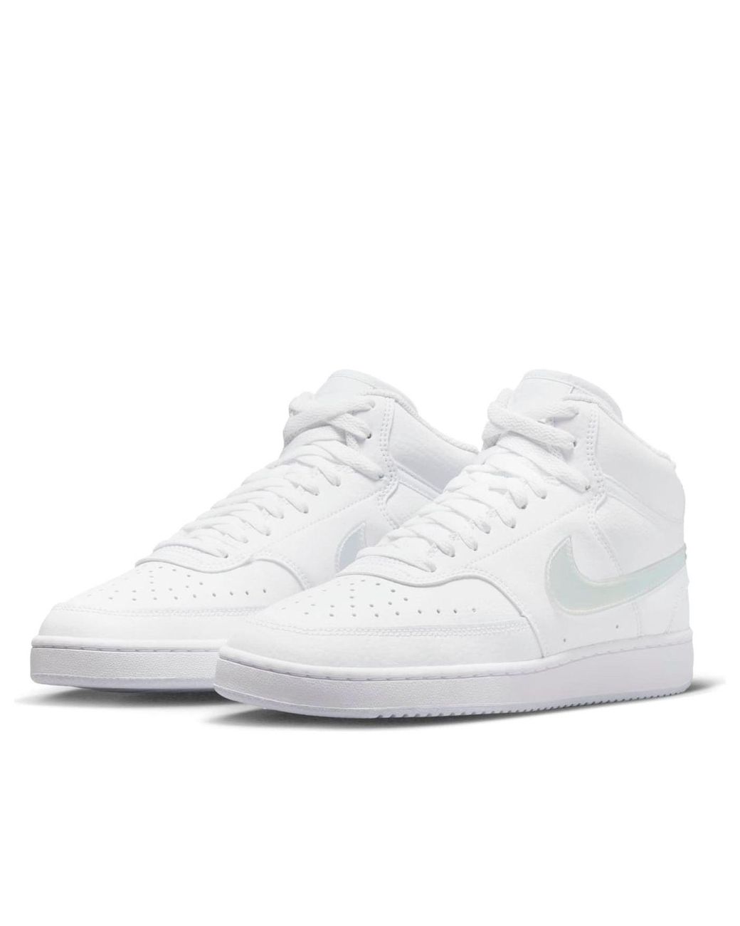 Nike (Wmns) Court Vision Mid Iridescent' in White | Lyst