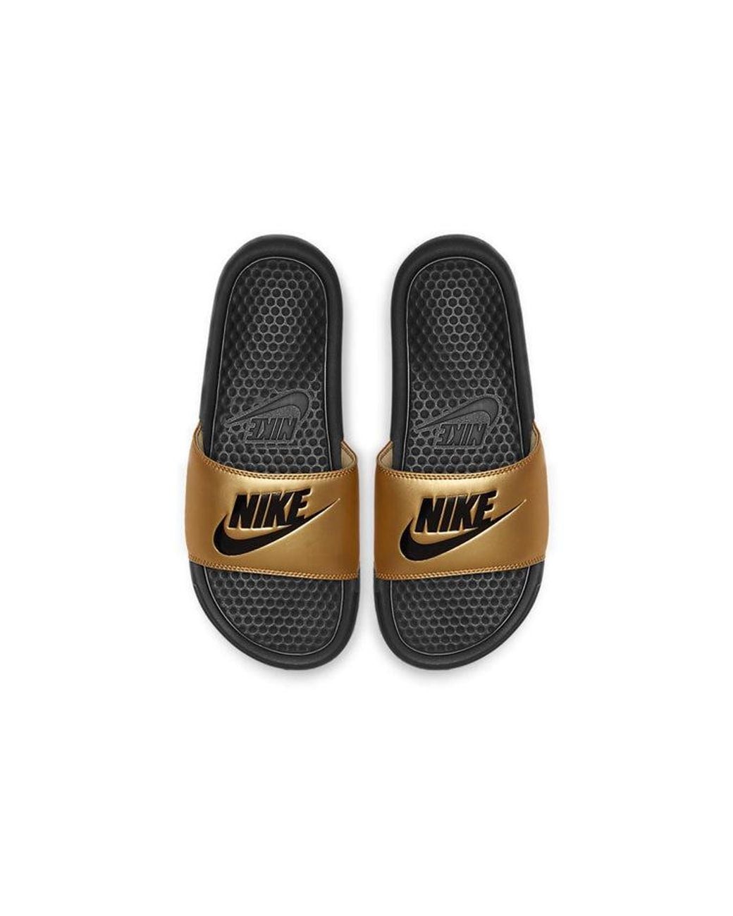 Nike (Wmns) Jdi Benassi Slides Metallic' in Brown | Lyst