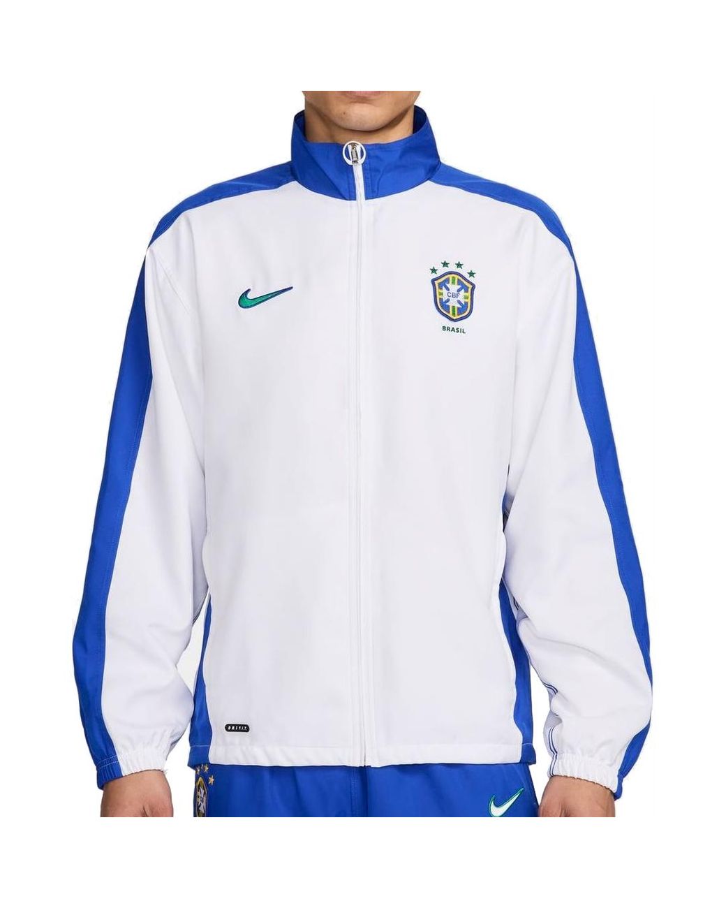 Nike Brazil 1998 Reissue Football Replica Tracksuit Jacket in Blue for ...