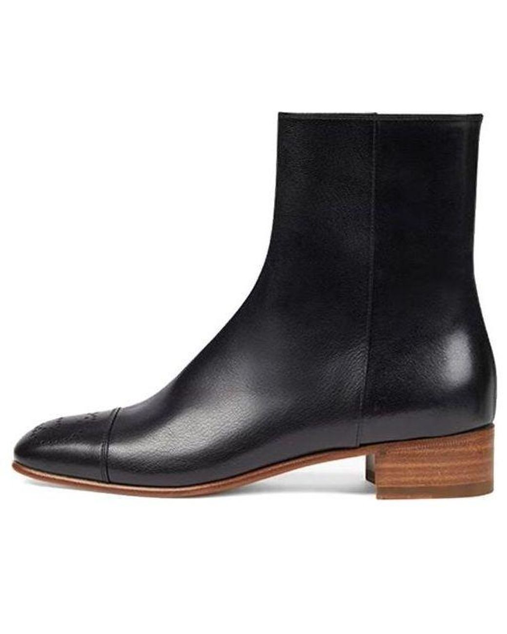 Gucci (Wmns) Goatskin Hills Logo Ankle Boots in Black | Lyst