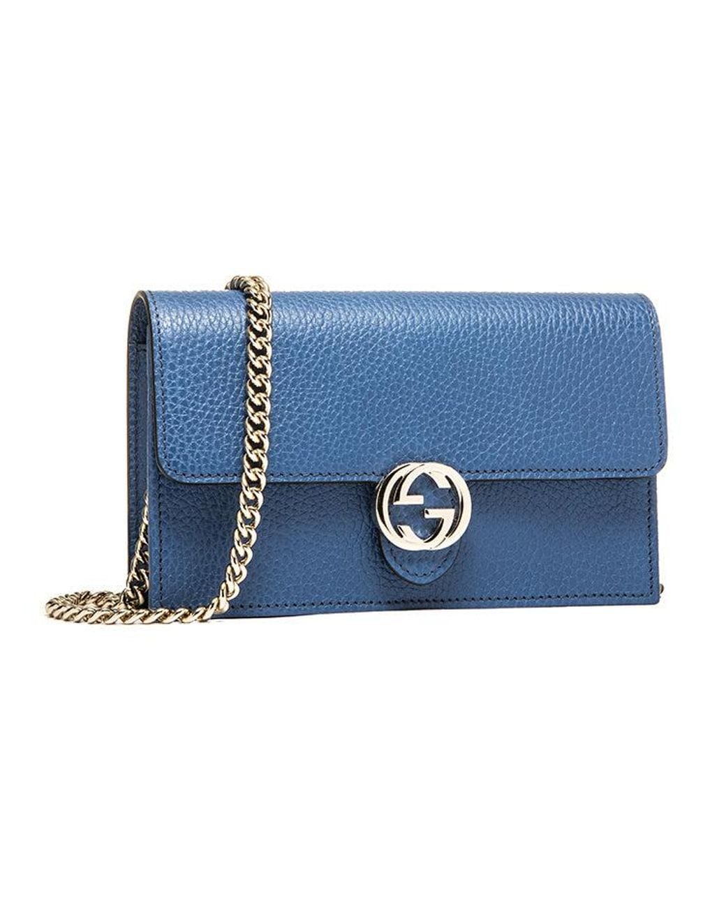 Gucci (Wmns) Logo Double G Leather Woc Chain Shoulder Messenger Bag ...
