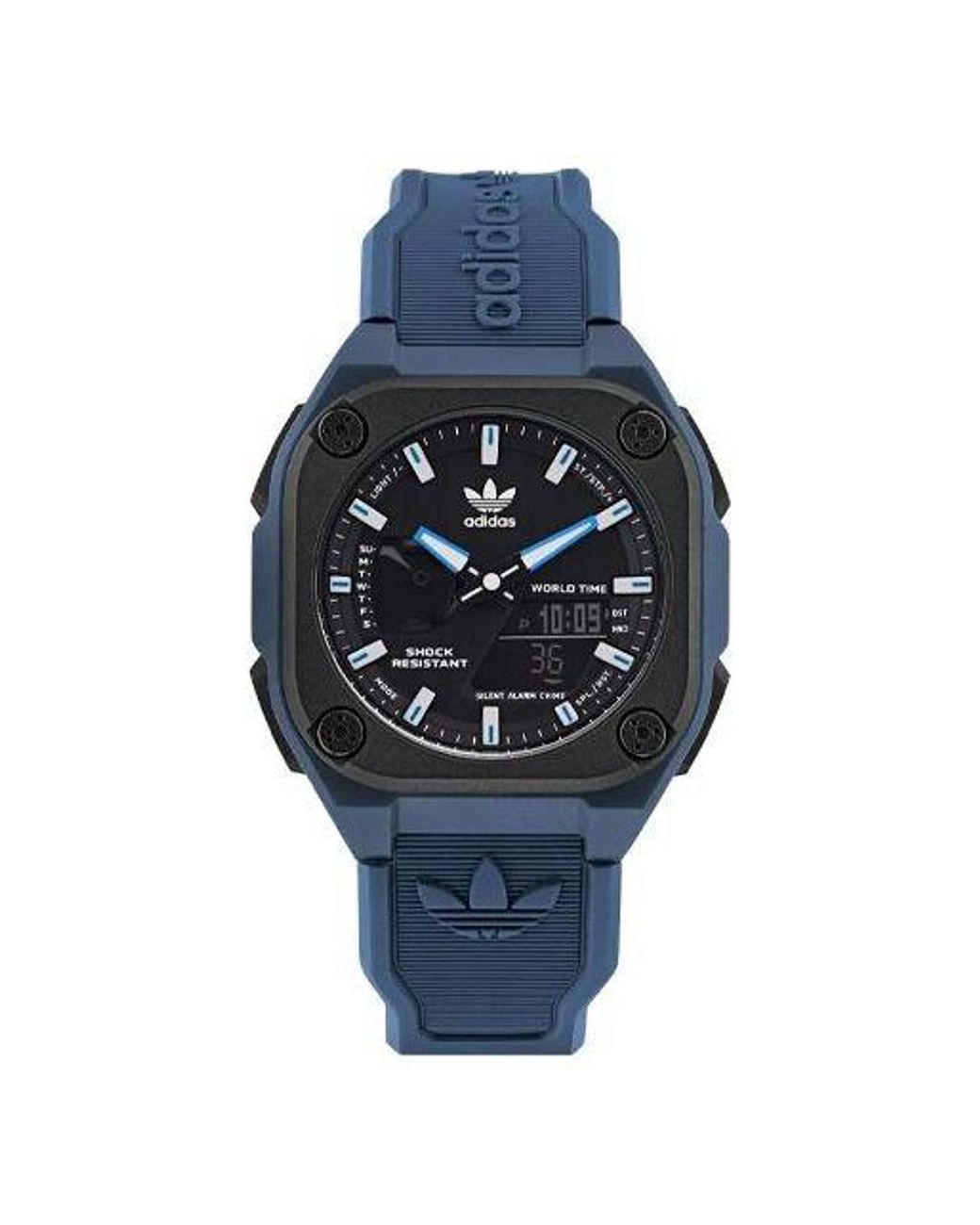 adidas Mineral Resin Strap Watch in Blue for Men | Lyst