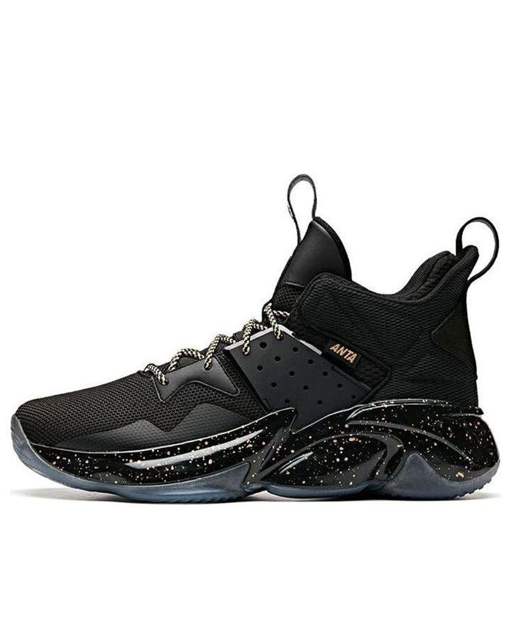 Anta Mid Top Basketball Shoes in Black for Men | Lyst