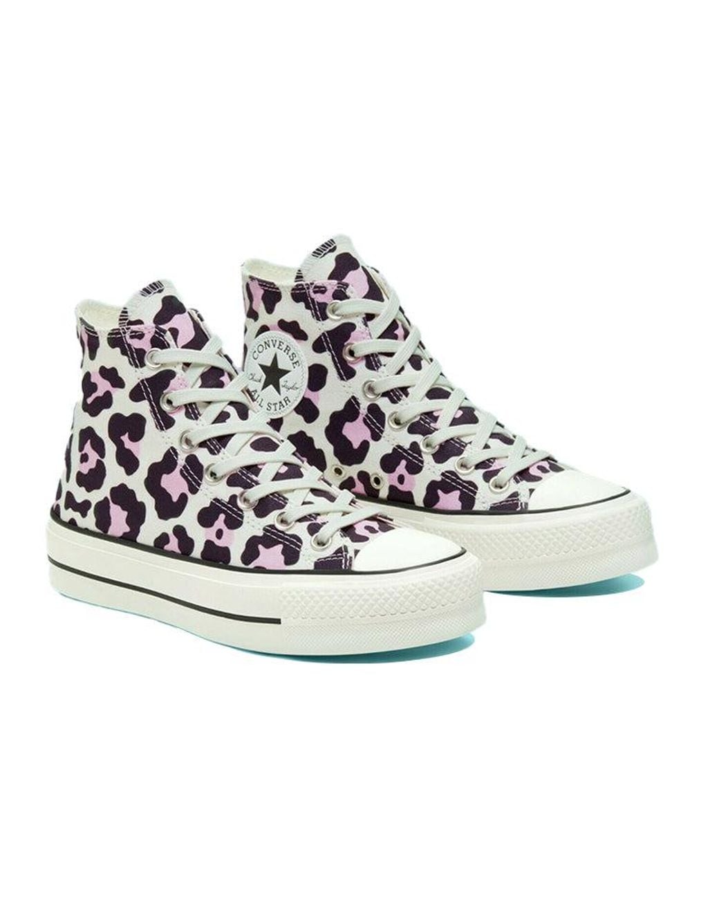 Converse (Wmns) Chuck Taylor All Star Lift High 'Leopard' in Blue | Lyst