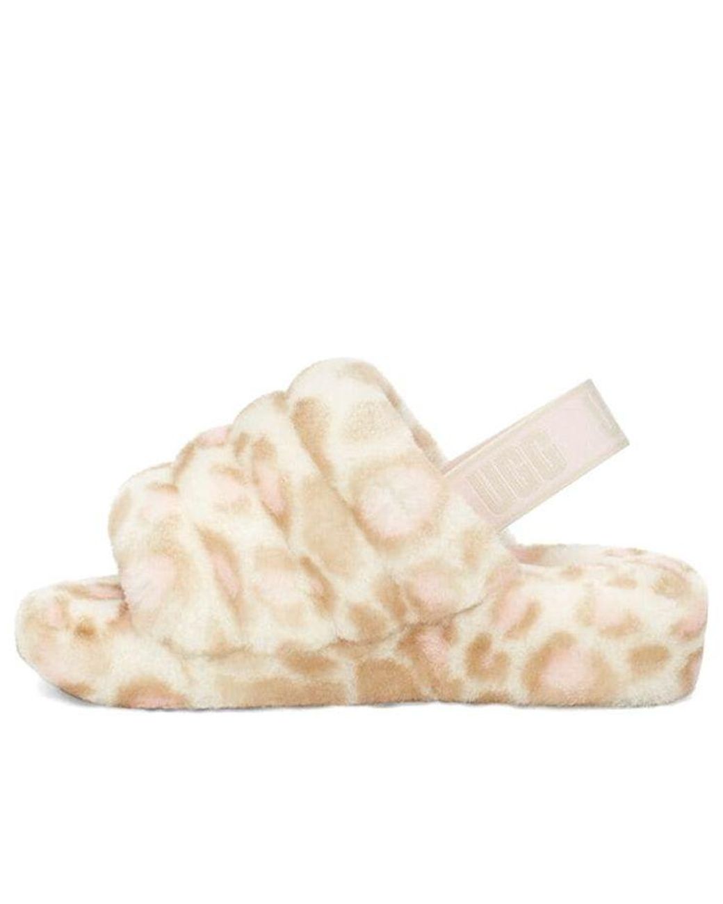 UGG (Wmns) Fluff Yeah Slide 'Panther Print' in Natural | Lyst