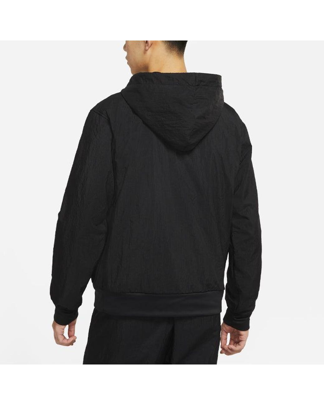 Nike Standard Issue Zip Hooded Jacket in Black for Men | Lyst