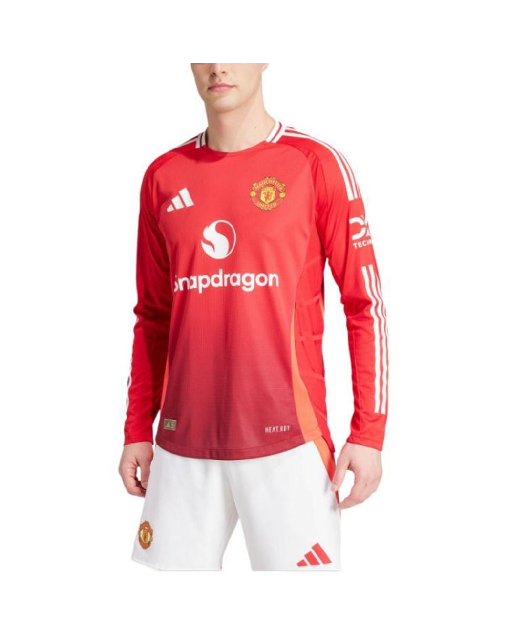 adidas Manchester United 24/25 Long Sleeve Authentic Home Soccer Jersey ...