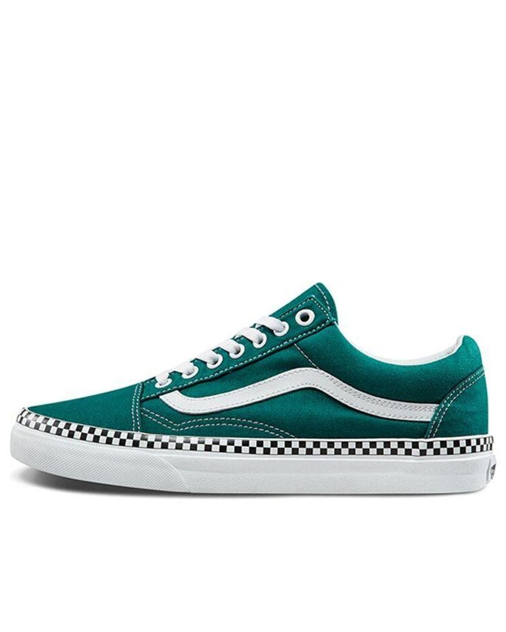 Vans Check Foxing Old Skool in Green for Men | Lyst