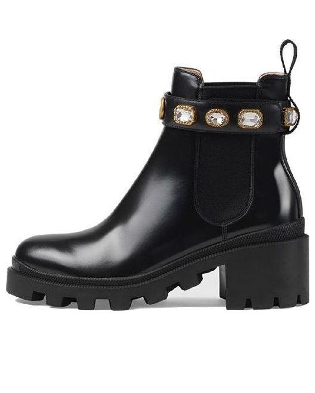Gucci (Wmns) Ankle Boot With Belt Leather' in Black | Lyst