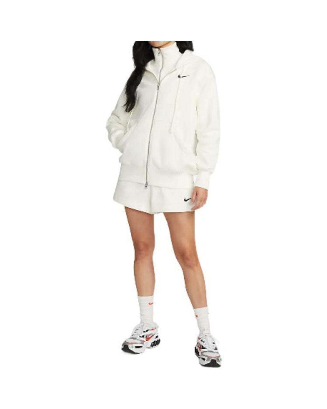 Nike (Wmns) Sportswear Tech Fleece Full-Zip Hoodie in White | Lyst