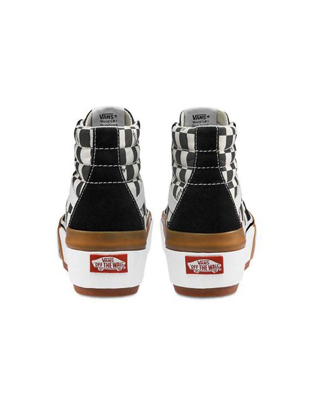 Vans Sk8-Hi Stacked 'Checkerboard' in Black for Men | Lyst