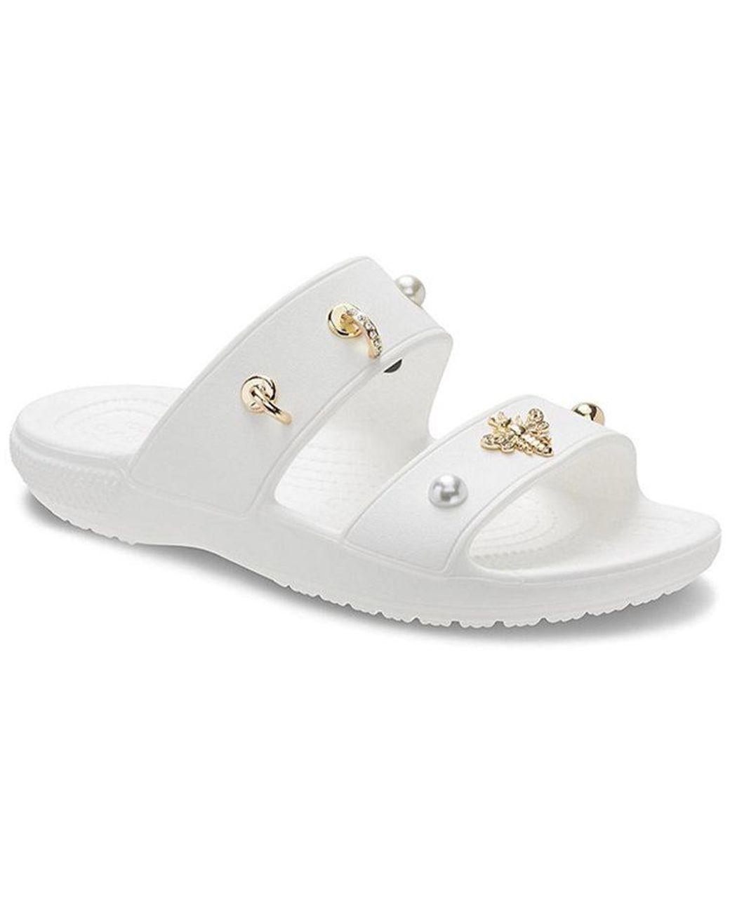 Crocs™ (Wmns) Soft Sole Cozy Outdoor Flat Heel Sports Slippers in White ...