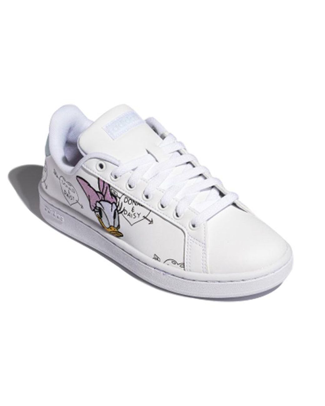 adidas (Wmns) X Disney Grand Court 'Daisy Duck' in White | Lyst