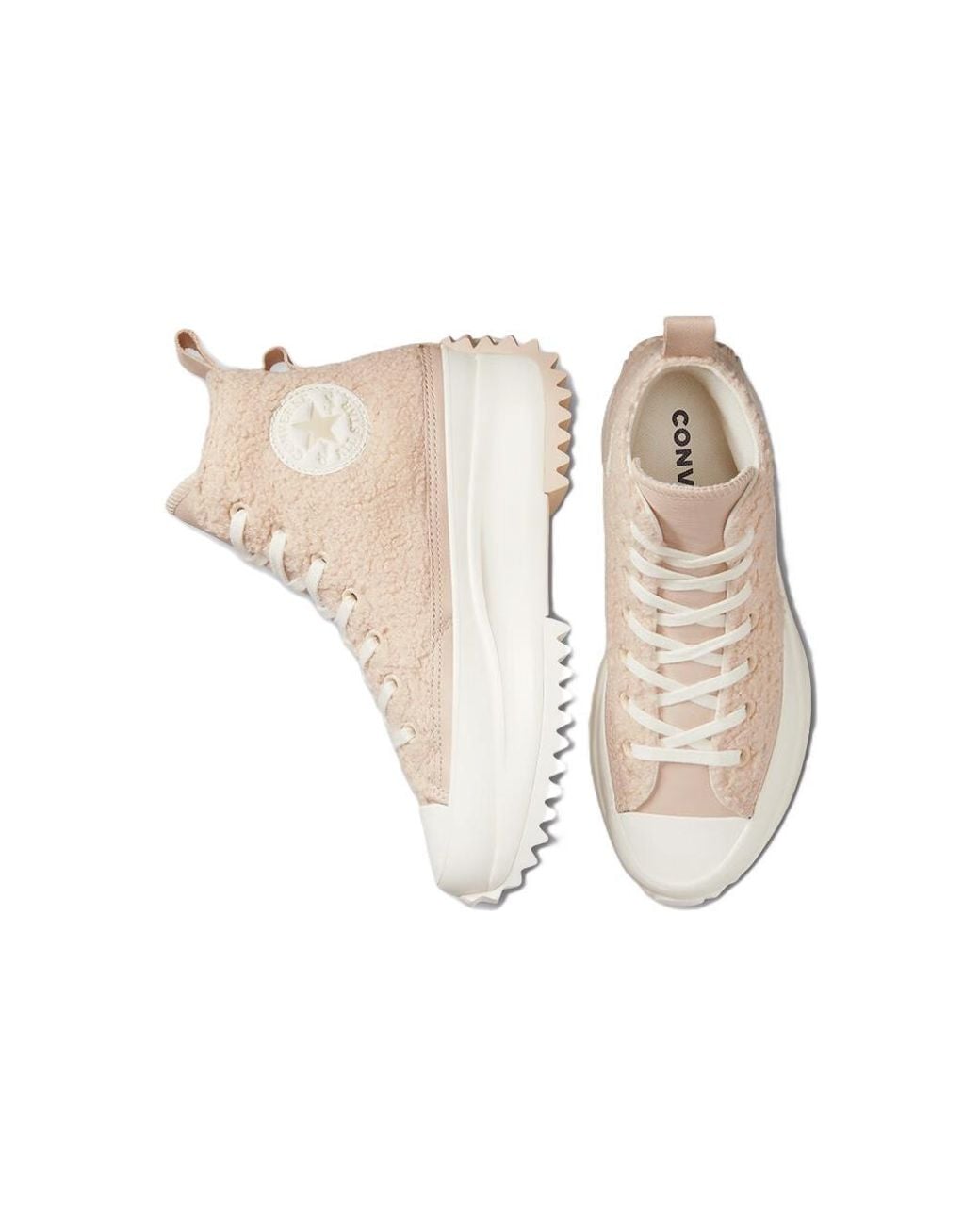 Converse Run Star Hike Platform High 'Sherpa in Natural for Men | Lyst
